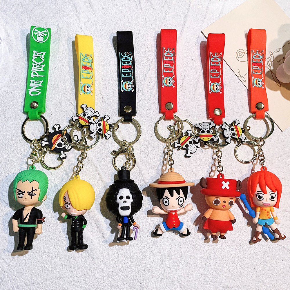 Anime One Piece Keychain Luffy Nami Sanji Zoro Keychain Dragon Ball ...
