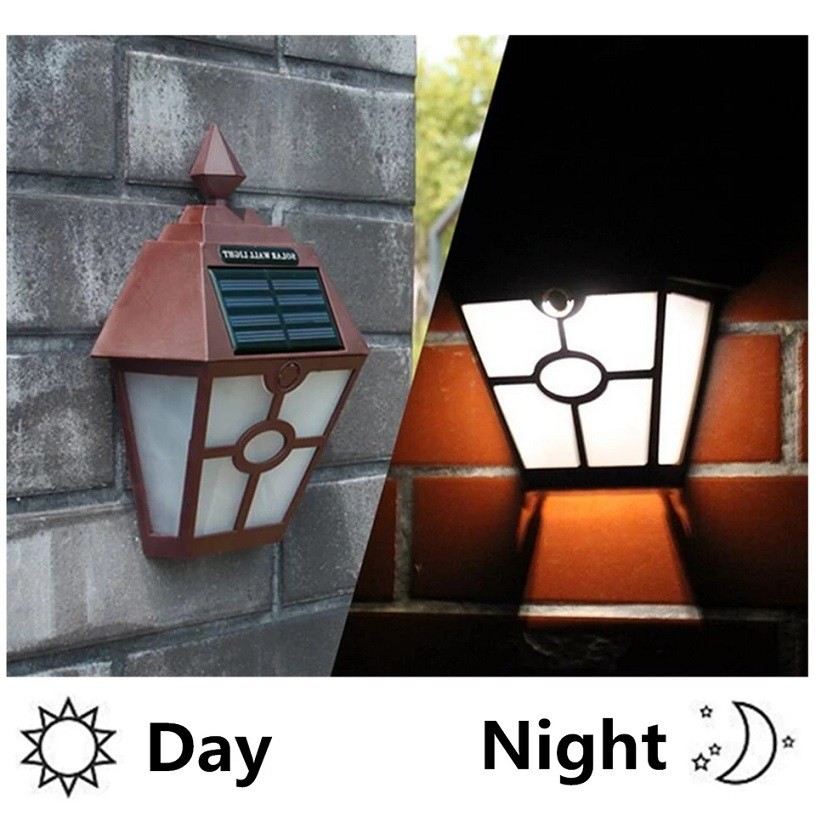 New Stock Waterproof Solar Euro Wall Lamp Led Light Pelita Lampu Raya ...