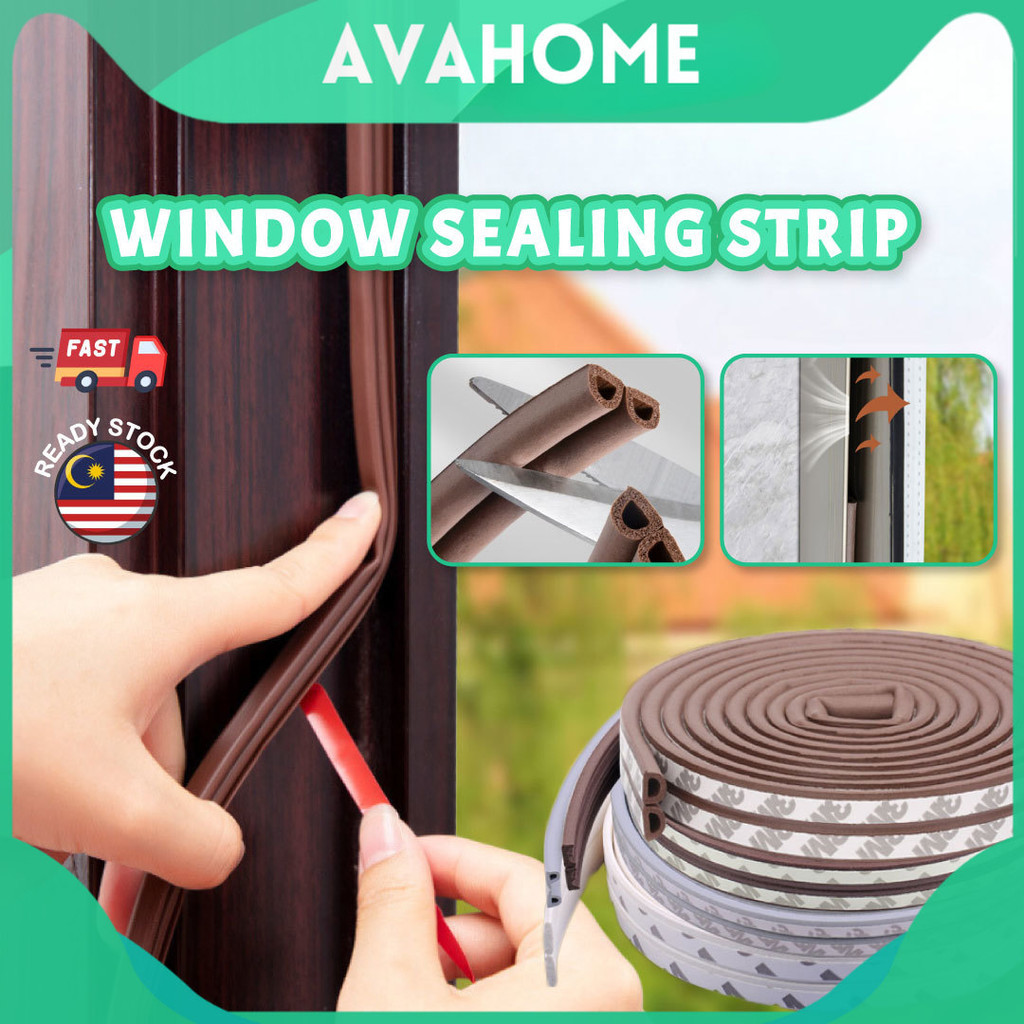 Avahome 3M Tape Window Door Rubber Seal Strip Weatherproof Rubber Gap ...