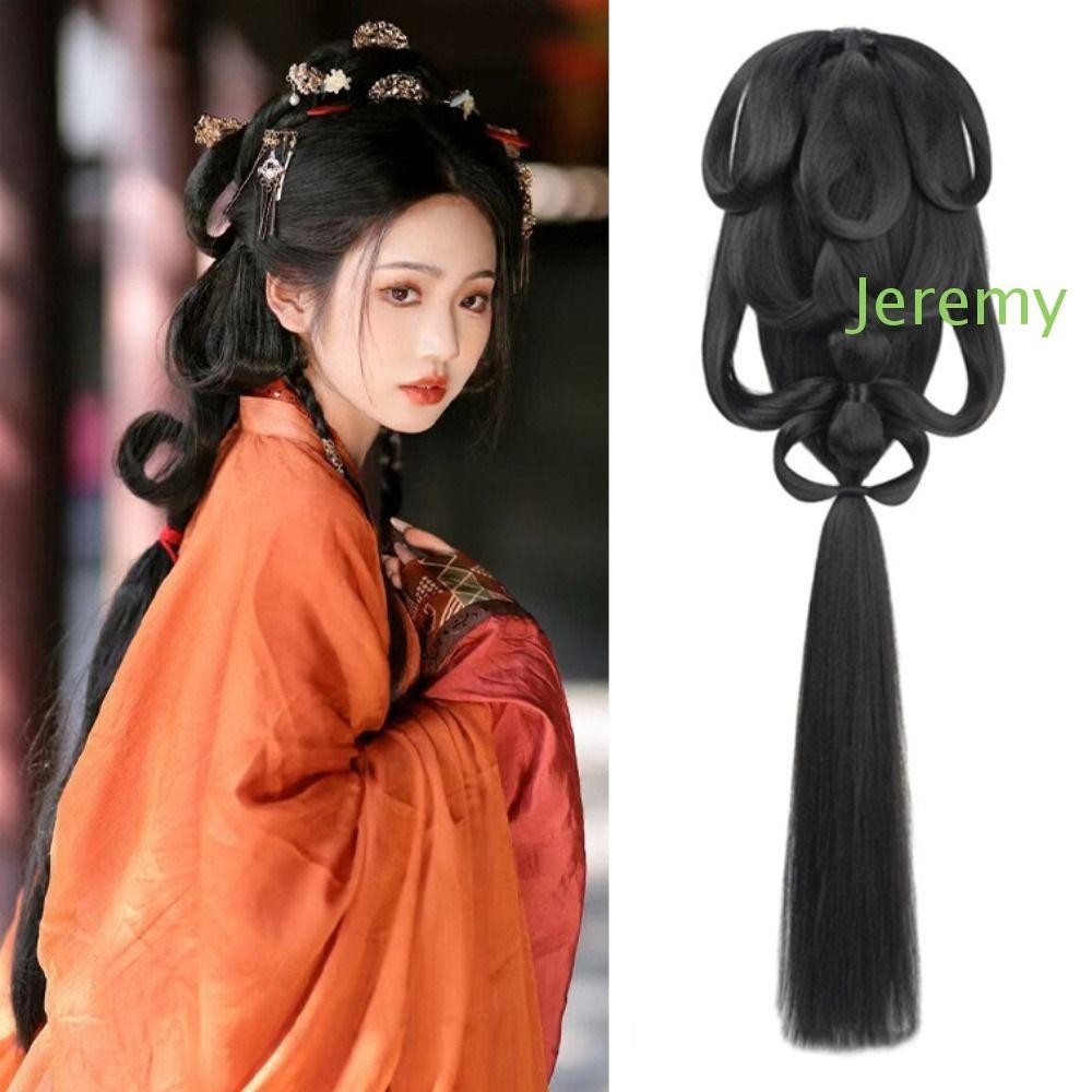 JEREMY1 Women Hanfu Wigs, Hairpiece Traditional Chinese Ancient Wig ...