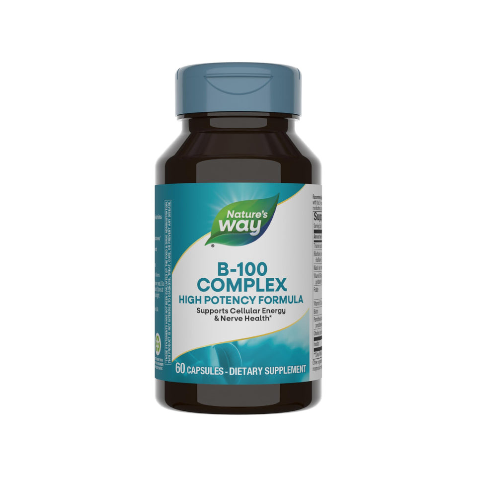 Nature's Way B-100 Complex - High Potency B-Vitamins for Energy & Nerve ...