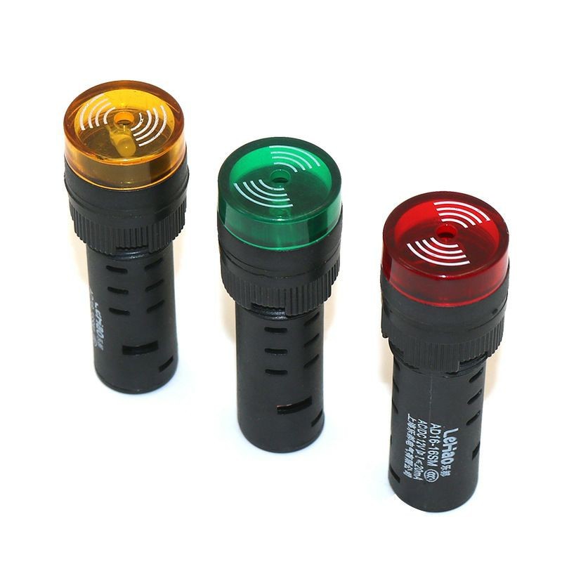 Buzzer ad16-16sm 16MM Flashing Loudly Rhythm LED Sound And Light Alarm ...