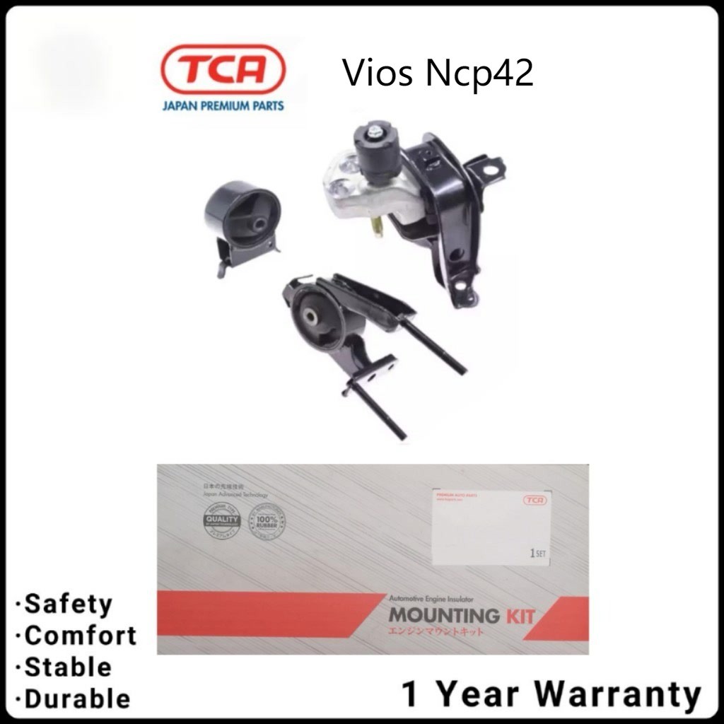 Vios Ncp42 Engine Mounting TCA (1Set 3Pcs Warranty 1 Year) | Shopee ...