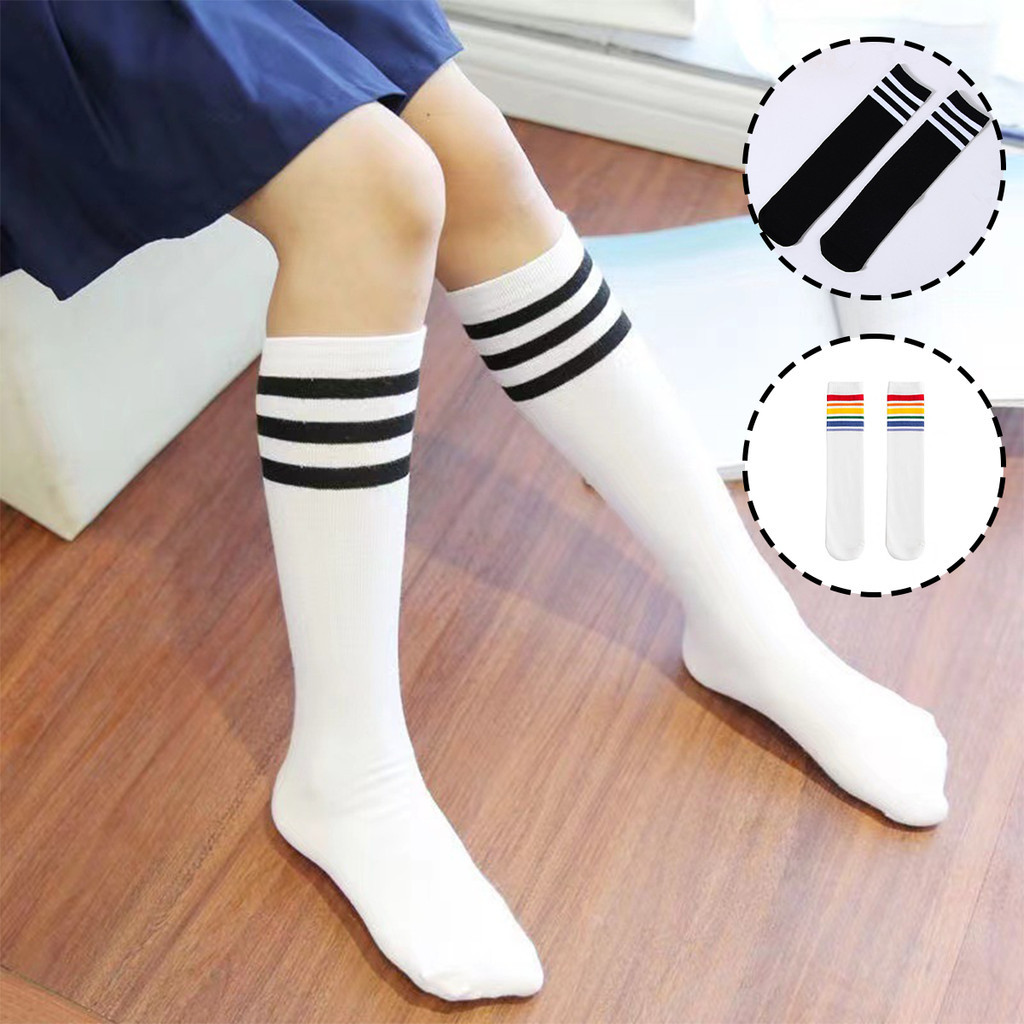 Children 3-Line Striped Long Socks Fashion JK Preppy Chic Style Student ...