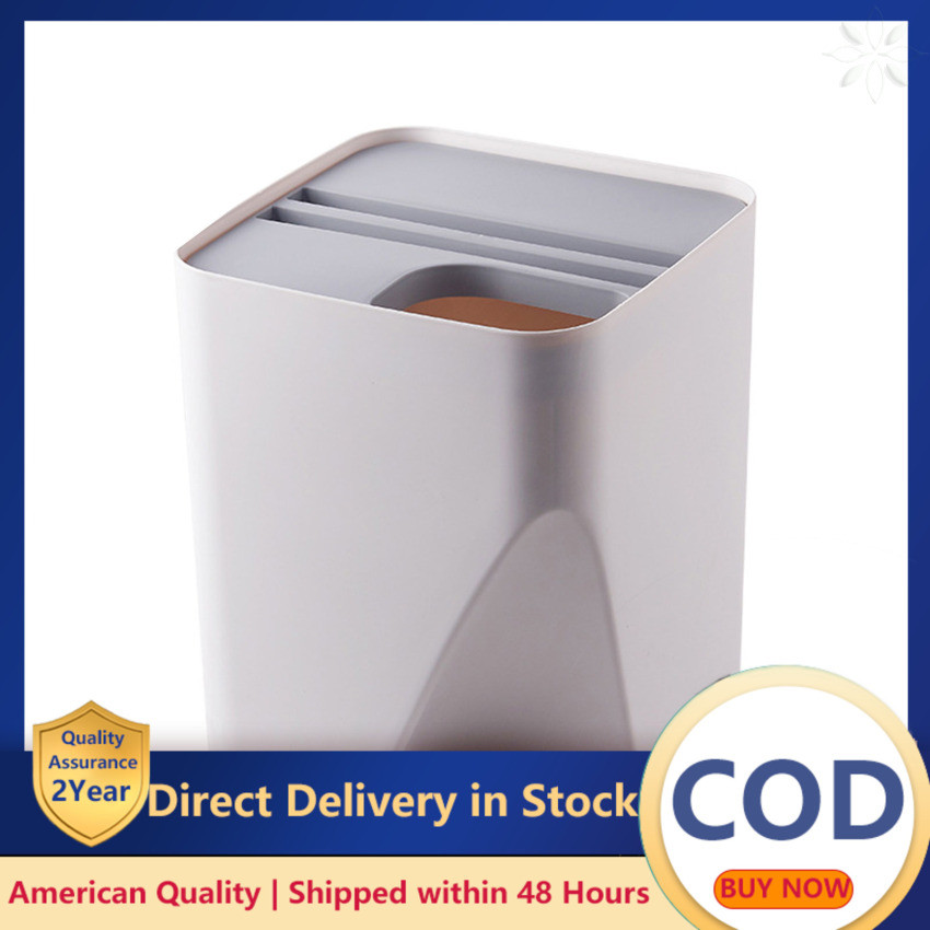 Waste Bins Kitchen Bathroom Dry And Wet Separation Trash Can Rubbish ...