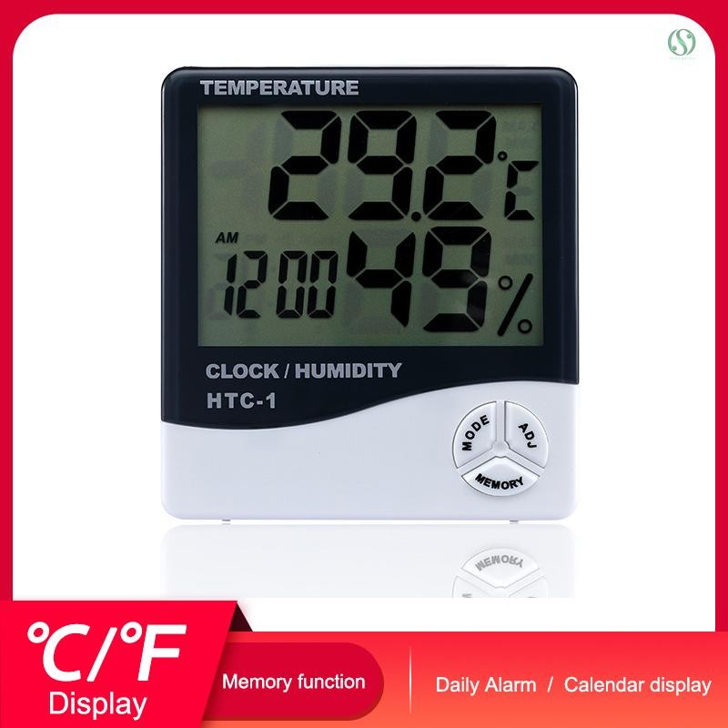 Household Temperature Humidity Meter Digital Clock Alarm Clock High ...