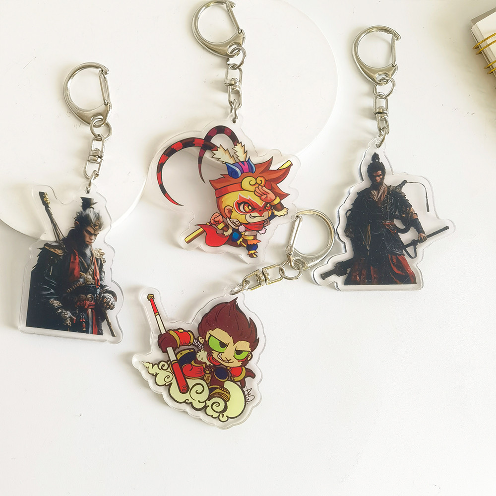 Game Black Myth: Wukong Acrylic Double Side Key Chains Cartoon Monkey ...