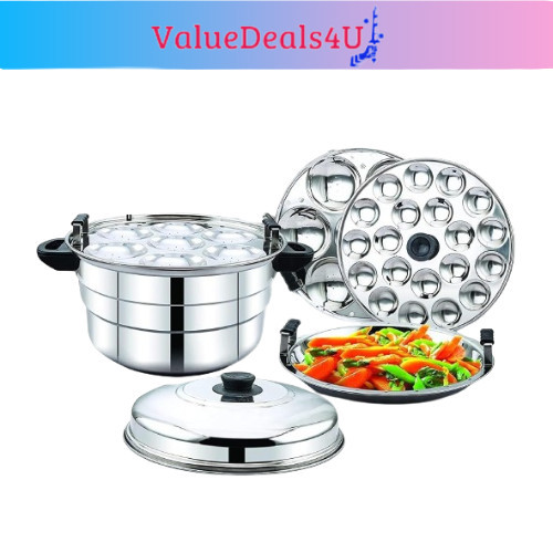 DIAMOND NEXA Idli Pot Stainless Steel Multi Steamer Induction Base Idly ...