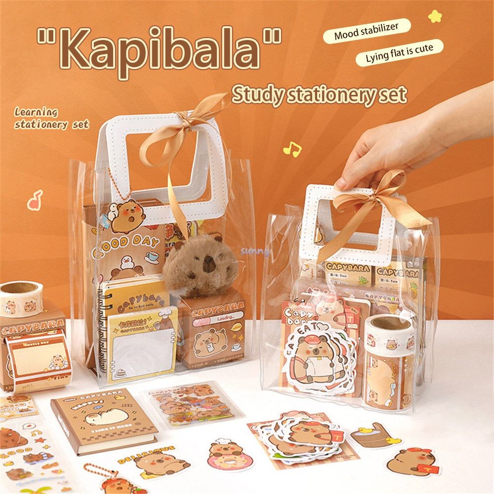 Learning Stationery Set With Cartoon Style Cute Capybara Theme Can Be ...