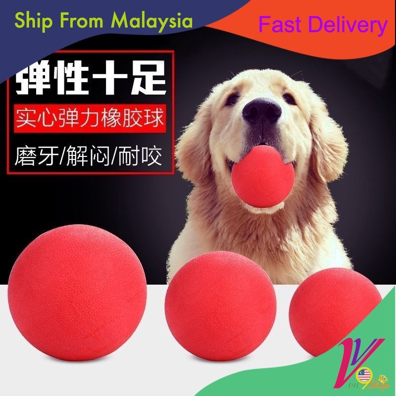 TPR bite resistant rubber ball dog molar training bouncy ball solid ...