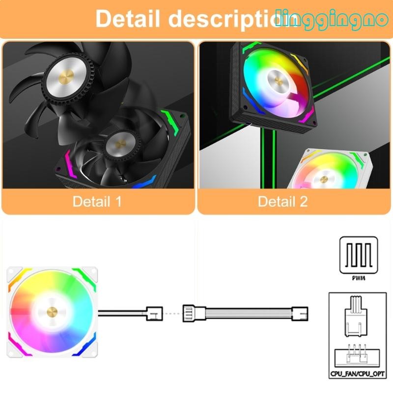 RR 90mm ARGB LED Fan With PWM Control ARGB LED Lights Optimal Airflows ...