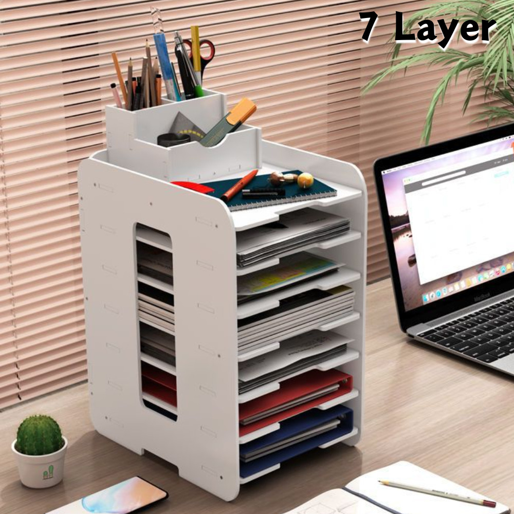 A4 Paper Tray File Document Tray Office Storage Desk Rack Stationery ...