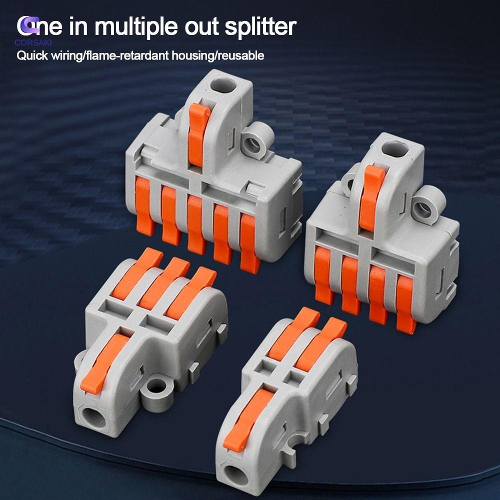 CORSAKI Wire Connector, Mini Compact Quick Terminal Block, Quick ...