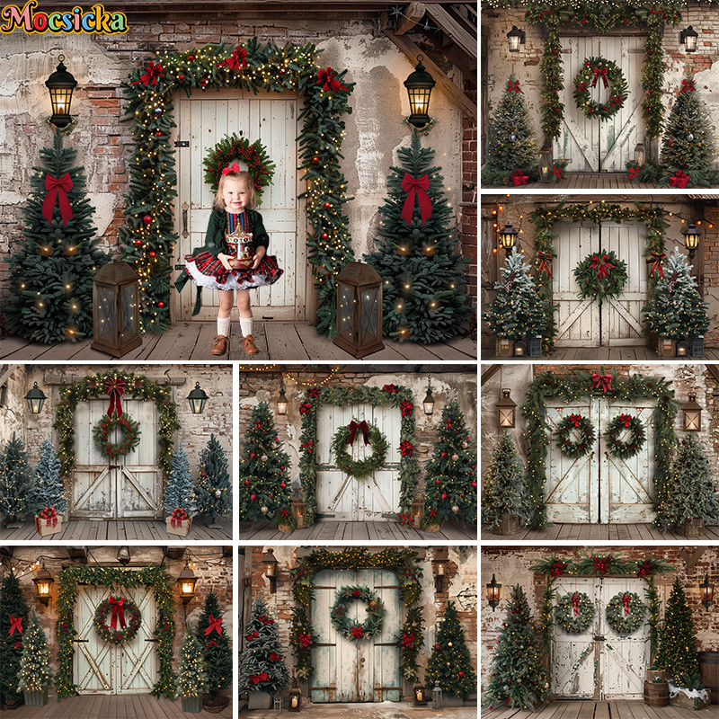 Rustic Country Tree Farm Backdrops Kids Family Photography Xmas Photo ...