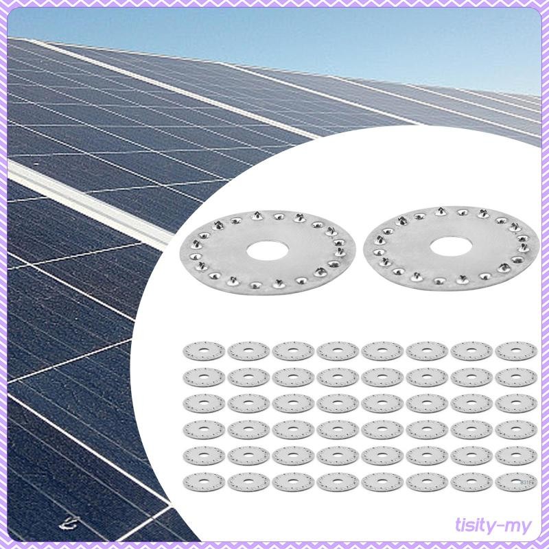 [TisityMY] 50x Solar Panel Grounding Clips Washers Easy Installation ...
