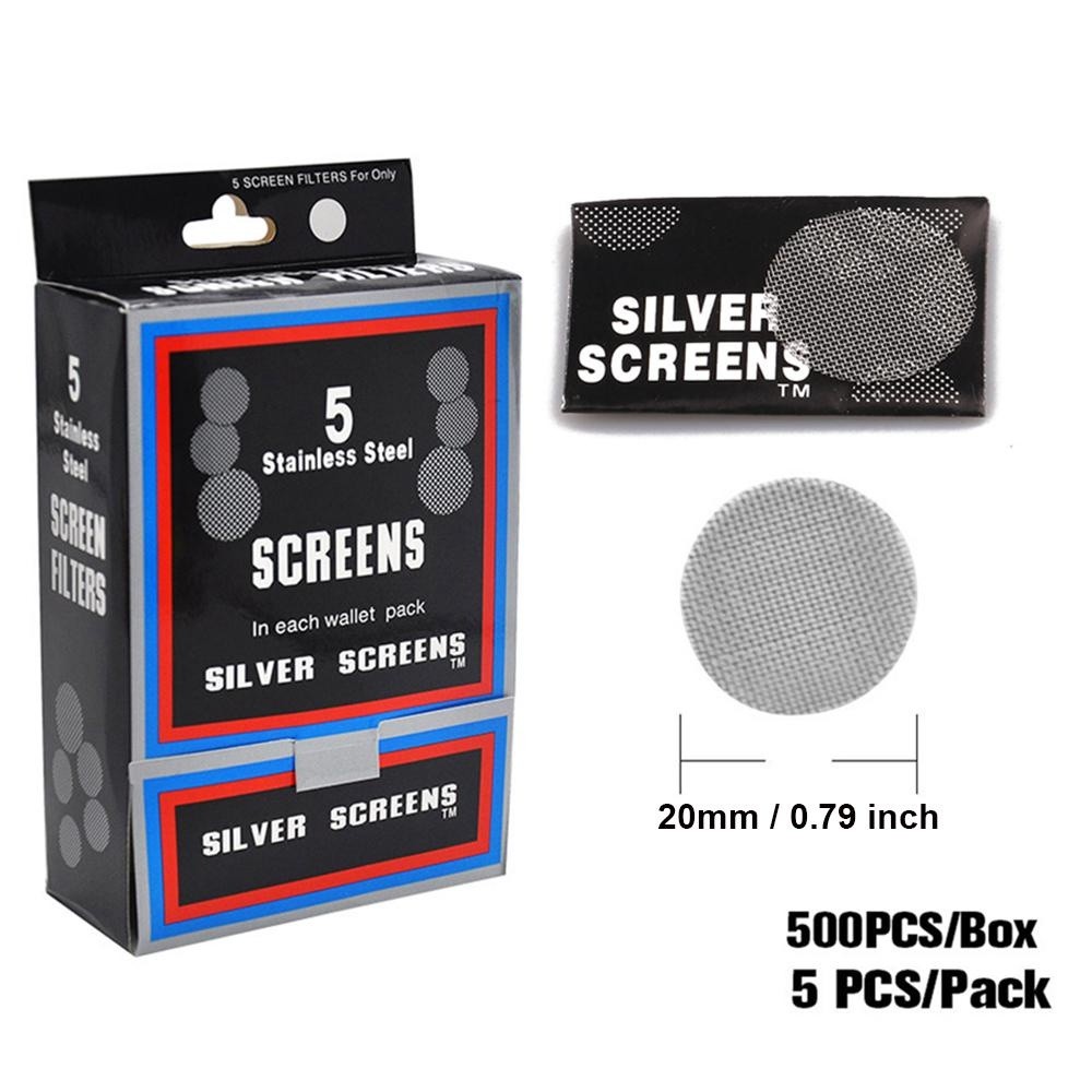 500PCS/Box Pipe Mesh Filter Silver Screen 20mm Metal Combustion Mesh ...