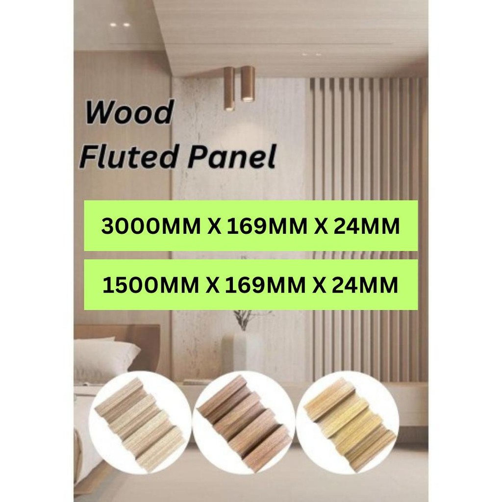 24MM Fluted Wood Panel WPC Panel Fluted Wall Panel Fluted panel Wall Panel Board | Shopee Malaysia