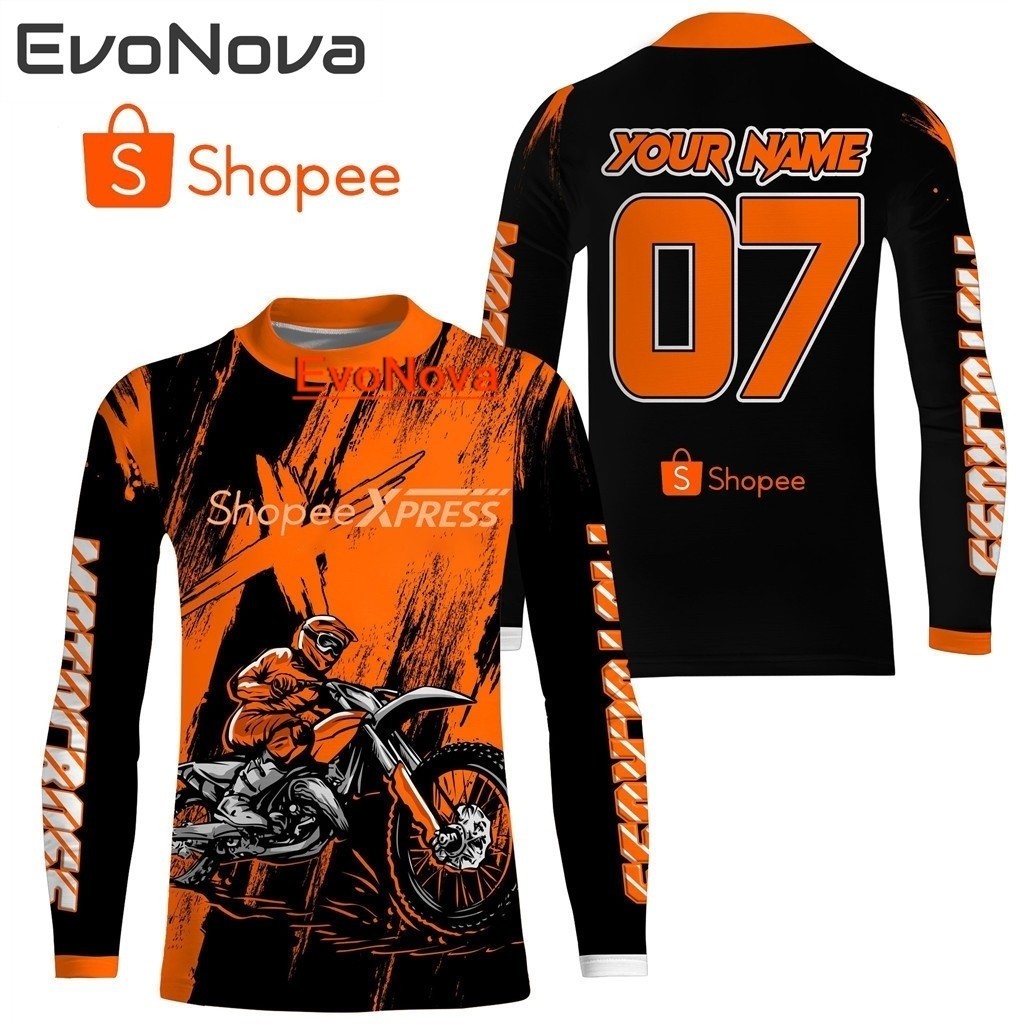 EvoNova [Free Custom Name&Number] 2024 MOTOCROSS Shopee Rider Long ...