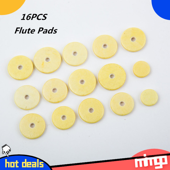 Mimgo 16 Pcs/Set Single Skin Flute Pads Flute Replacement Parts ...