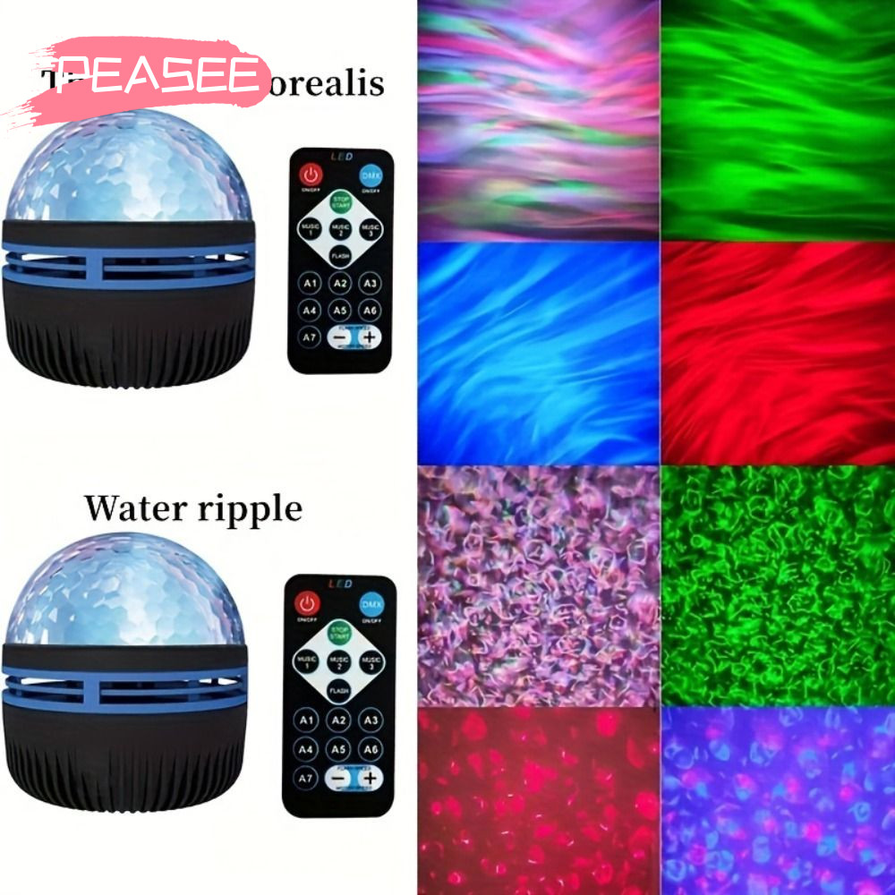 [PEASEE] Star Projector, 7 Kinds Ocean Wave Patterns 5V Water Light ...