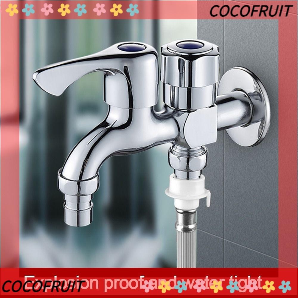 COCOFRUIT Double Water Outlet Tap, Stainless Steel Water Switch Mop ...