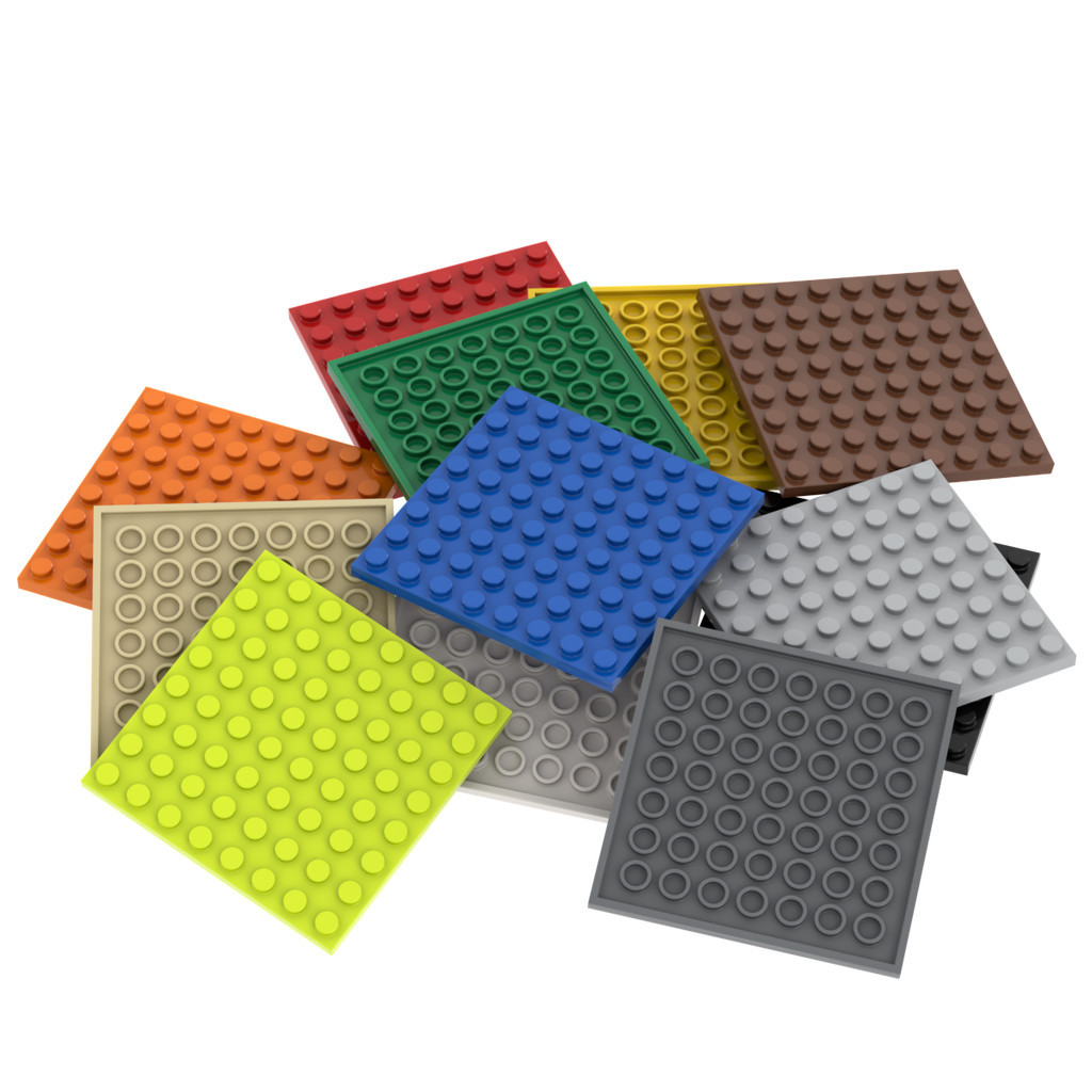12PSC MOC Small Particle Plate Classic Building Blocks 8x8 Pieces Base ...