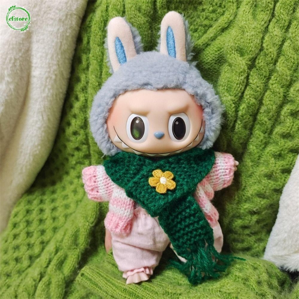 Scarf cotton knit for Labubu cartoon pattern Doll Scarf doll ...