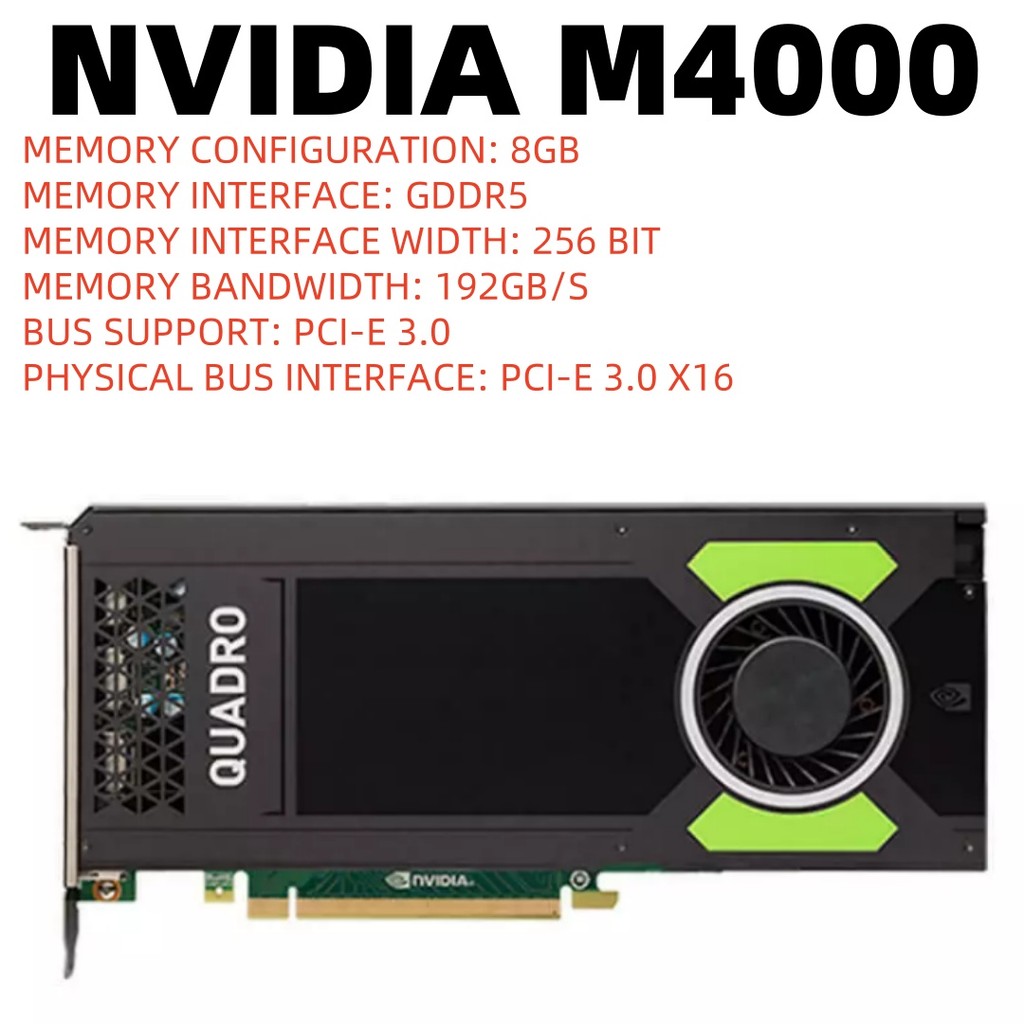 NVidia Quadro M4000 8GB GDDR5 PCIe x16 3.0 256-Bit 1664Core Video Card ...
