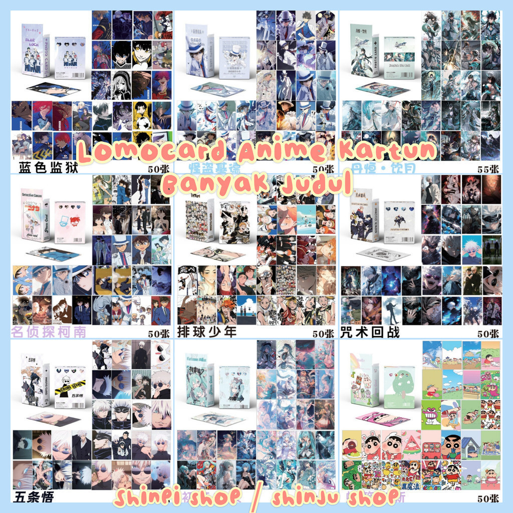 [50pcs] Hologram PACK PHOTOCARD ANIME MANY TITLE BOX GLITTER HOLO ALBUM ...