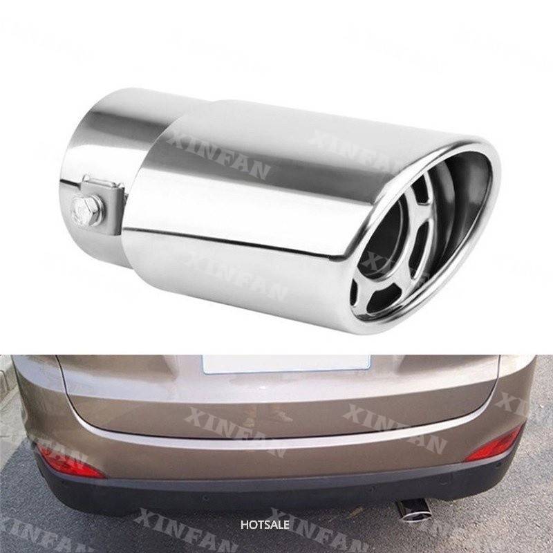 XF Car Exhaust Tip Steel Stainless Chrome Muffler Exhaust Tip ...