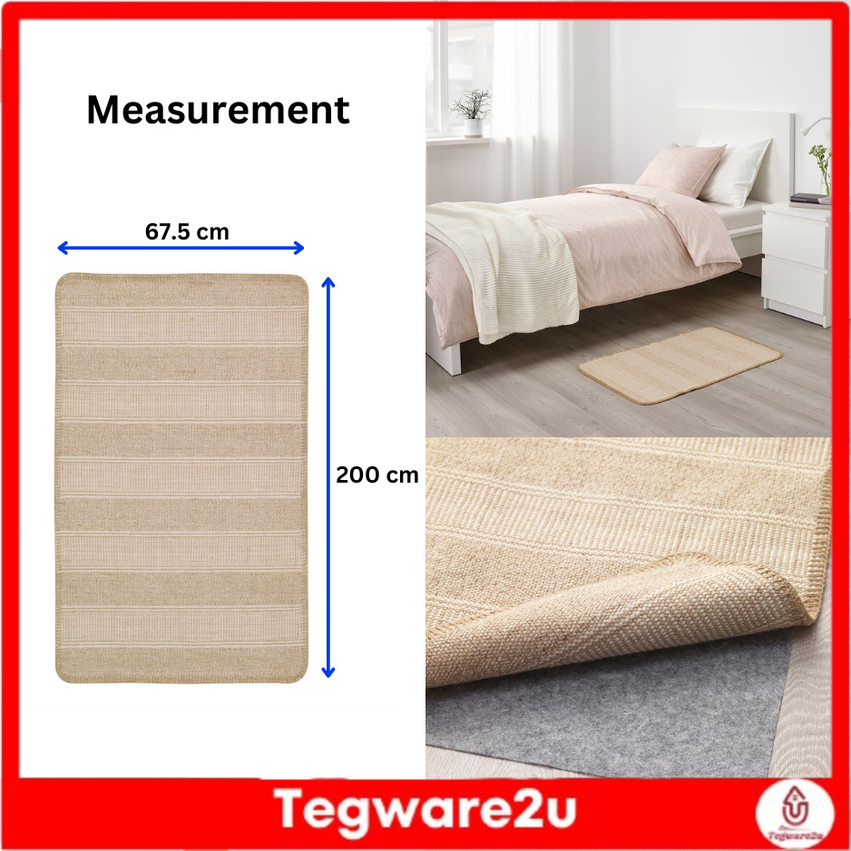 KLEJS ( CARPET ） Rug, flatwoven, beige-white beige/white, 50x80 cm ...