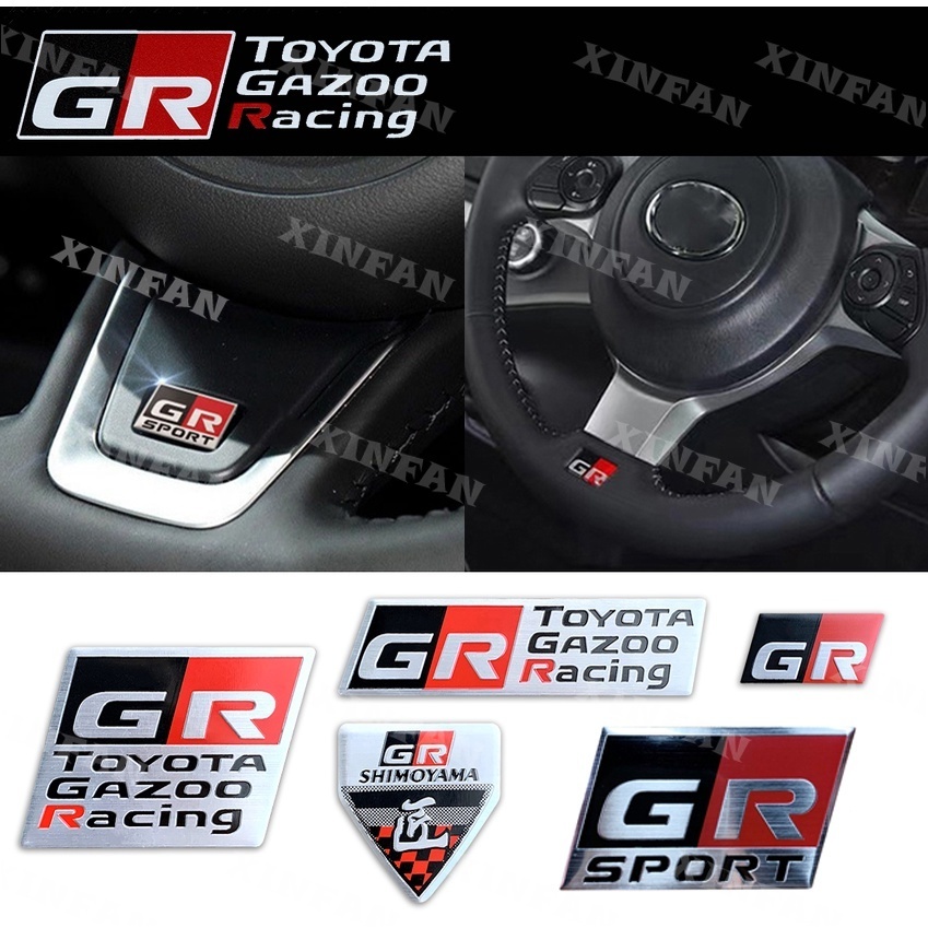XF GR TOYOTA Gazoo Racing GR Sport Logo Aluminium Car Emblem Sticker ...