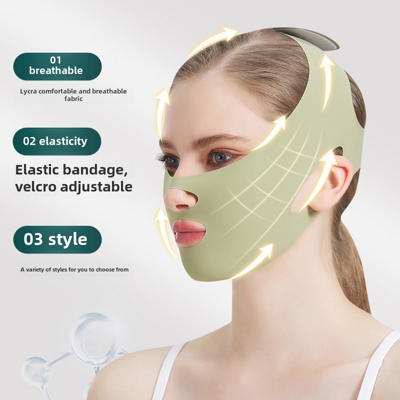 V-face Bandage Lifting Face Double Chin Bite Muscle Mask Full-Face ...