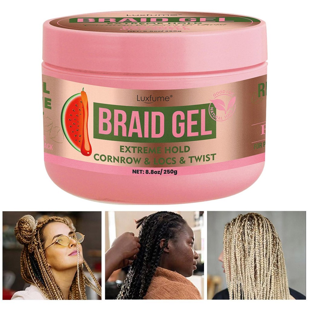 Braiding Gel Strong Hold Locking Gel Watermelon Scent Hair Styling Gel ...