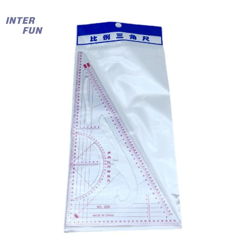 [InterfunM] Multi-function Triangular Scale Ruler Measure Plastic ...