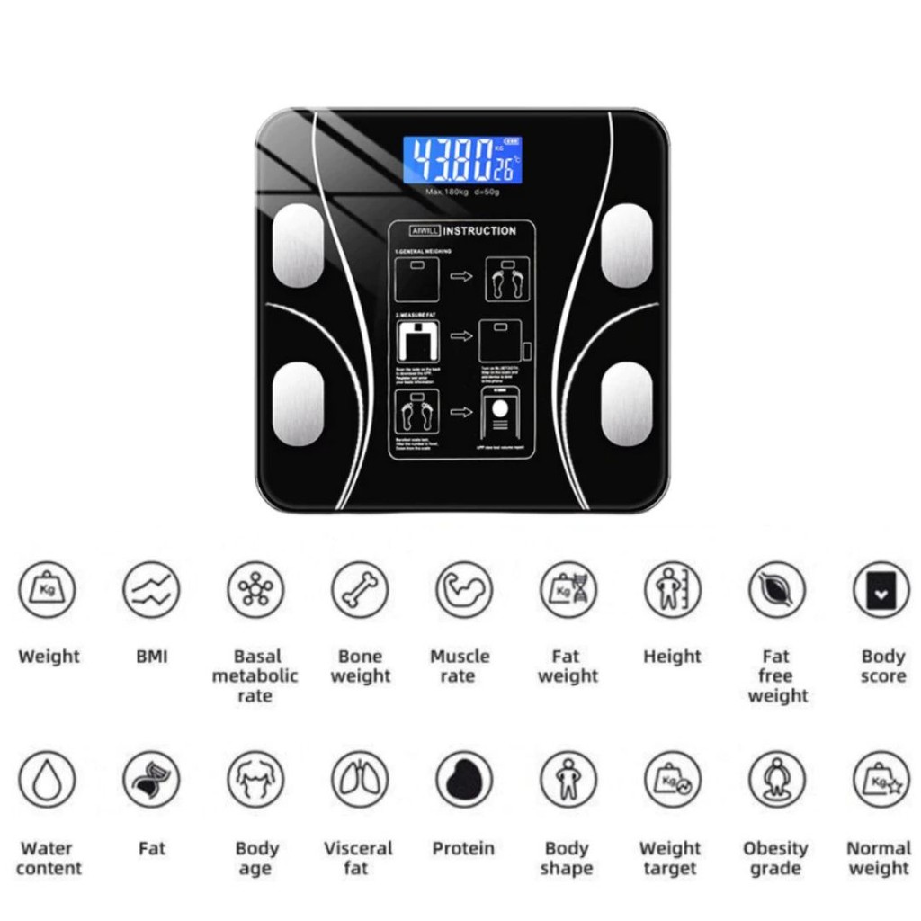 Smart Digital Scale High Accuracy Weight Scale Machine Bluetooth ...