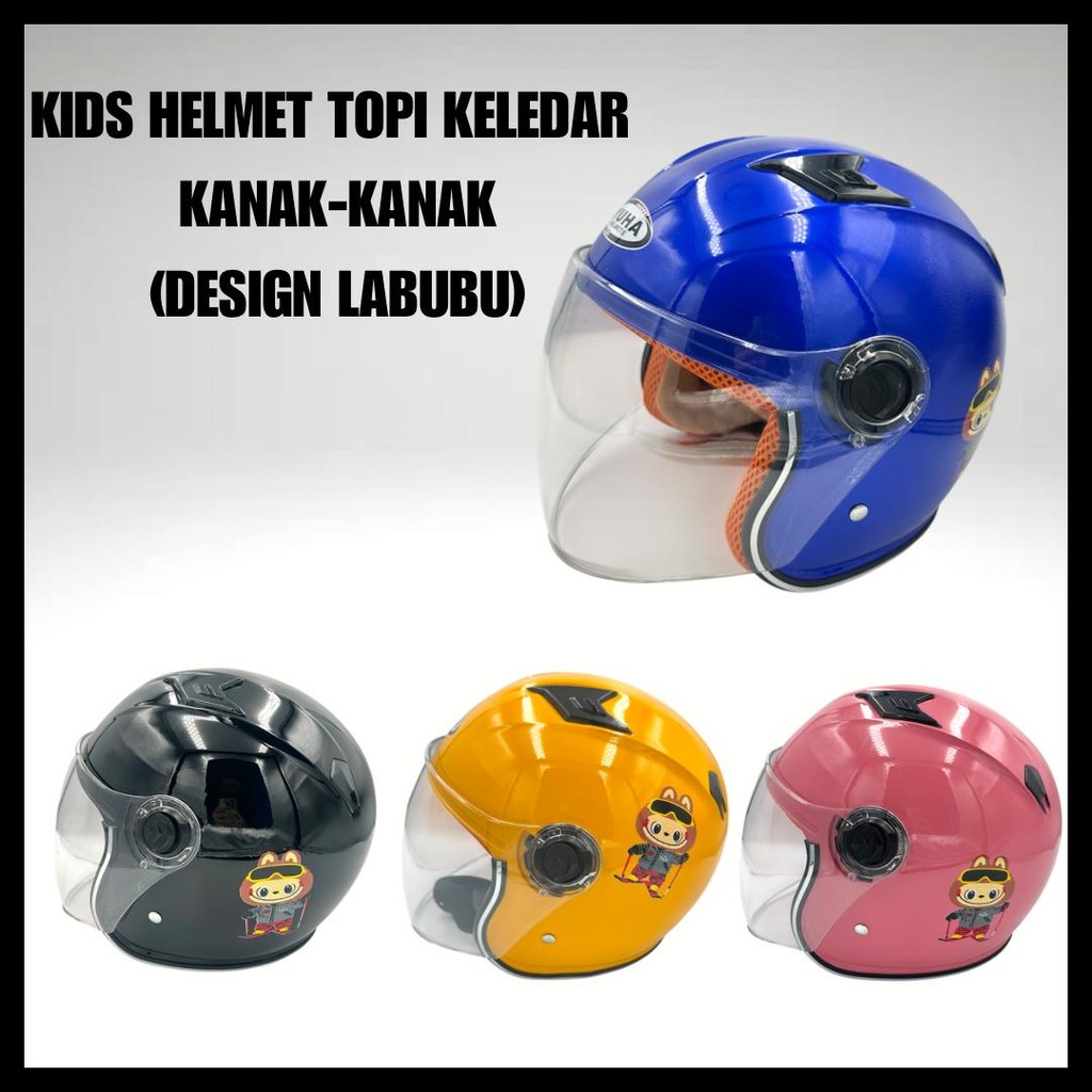 KIDS HELMET/ TOPI KALEDAR UNTUK KANAK-KANAK (DESIGN LABUBU) | Shopee ...