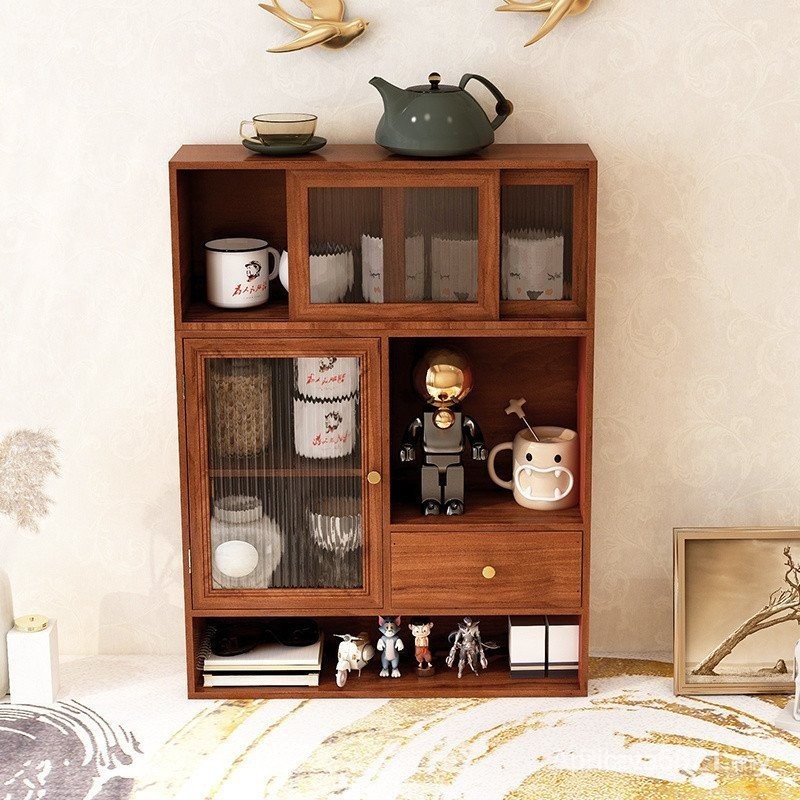 Two-piece Set Cup Locker Cosmetic Perfume Multi-Layer Solid Wooden ...