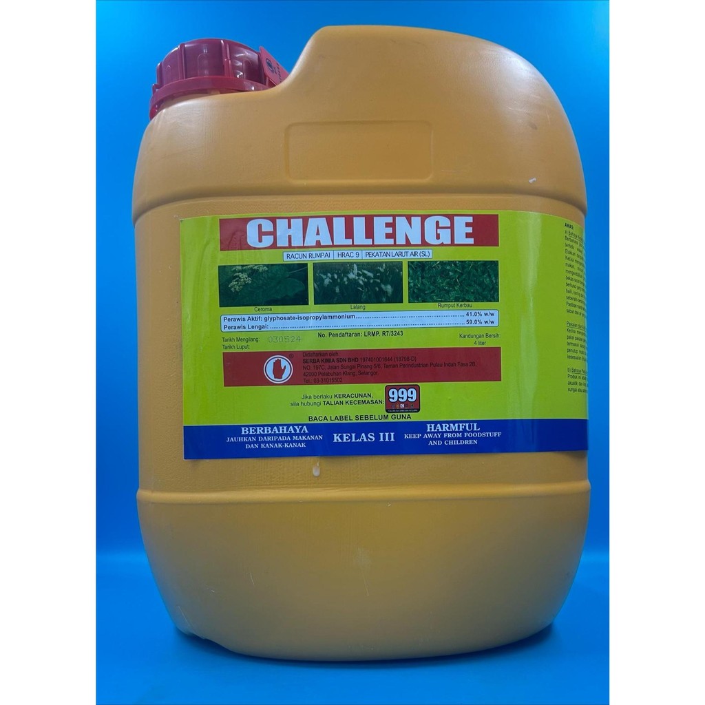 Free Shipping CHALLENGE 20L Glyphosate 41% Weed Killer Racun Rumpai ...