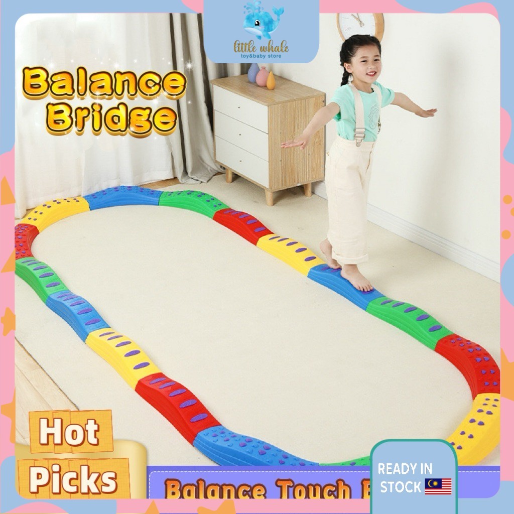 🐳Kids Balance Beam Walking Balance Board Bridge Promote Balance ...