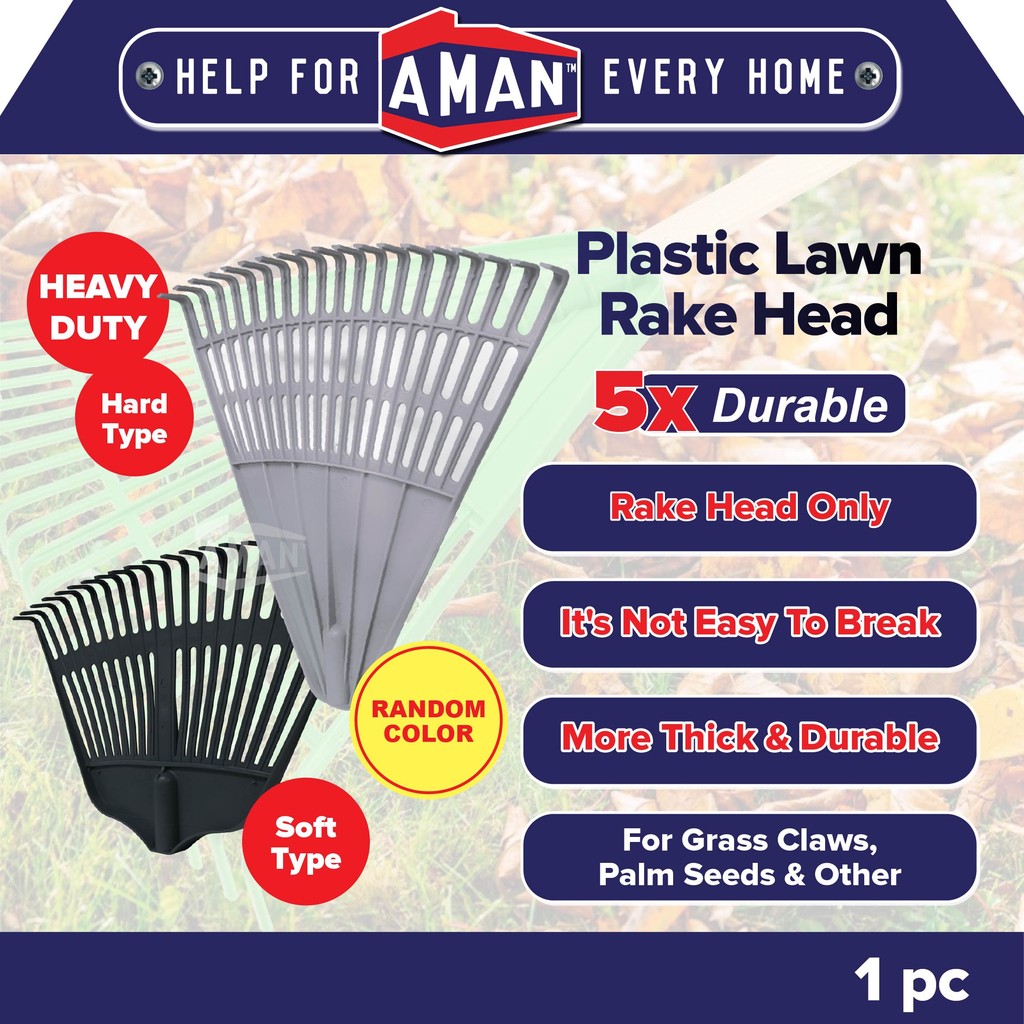 Plastic Rake Head Plastic Crawler Oil Palm Garden Lawn Rake Penyapu ...