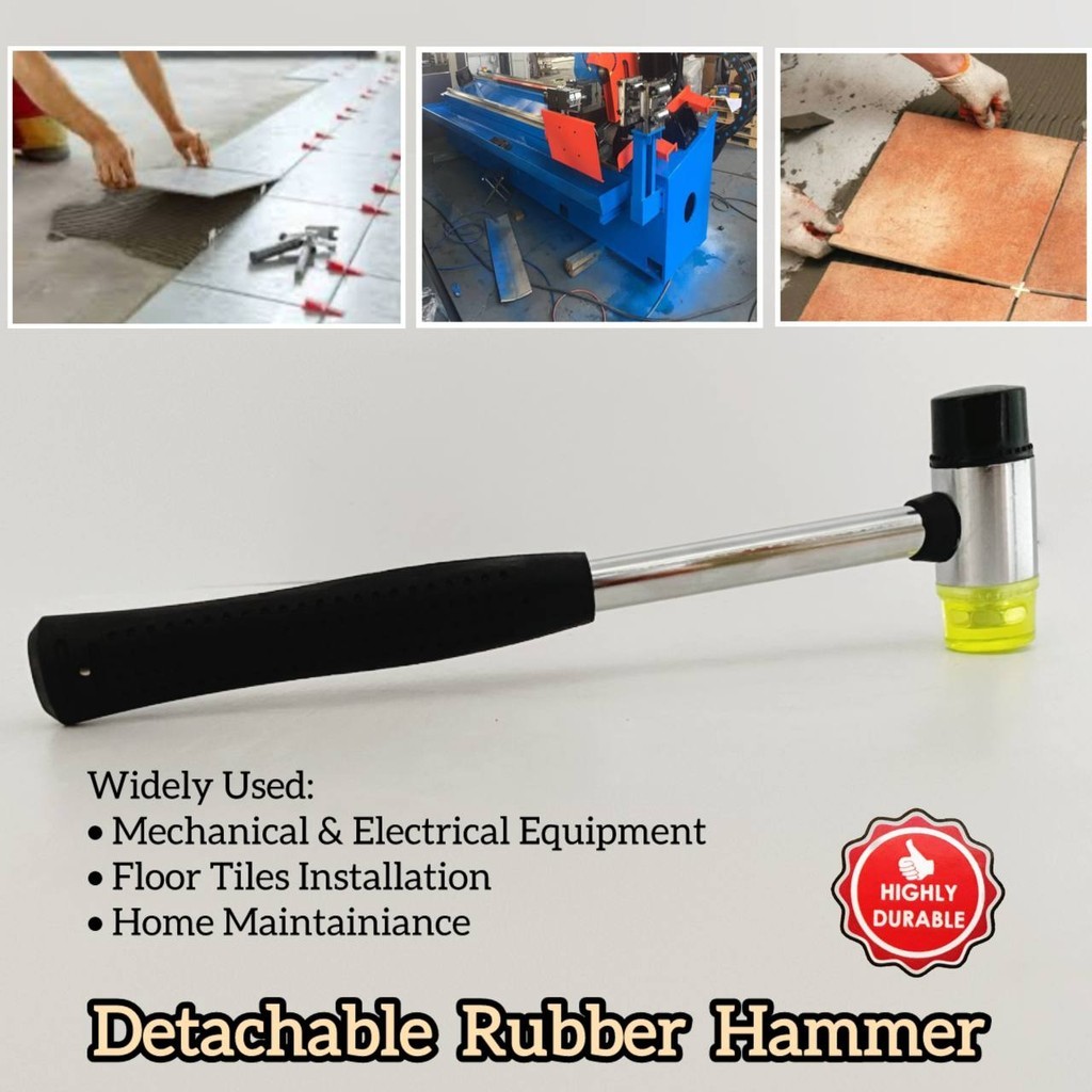 Detachable Double Headed Rubber Insulated Hammer For Mechanical ...
