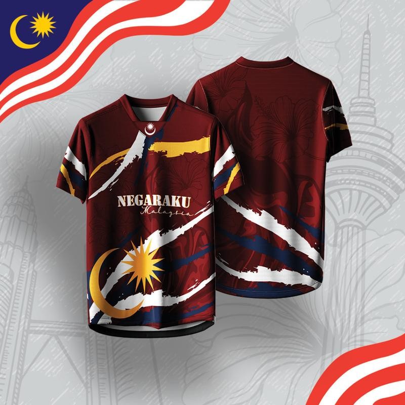 Baju-T Retro Bendera Merdeka Malaysia Merdeka, Baju Merdeka Budak ...