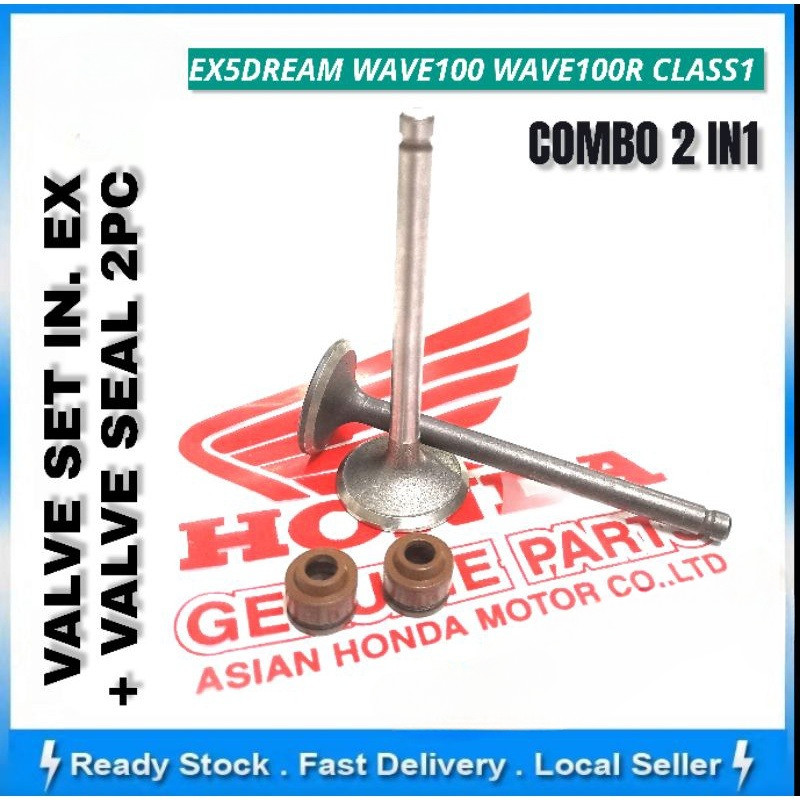 HONDA EX5 DREAM WAVE100 WAVE100R EX5 CLASS1 VALVE SET IN EX + VALVE ...