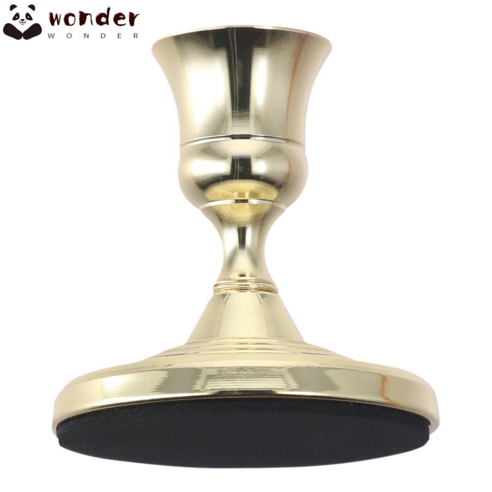 WONDER Iron Candlestick Holders, Iron 3 Inch Gold Taper Candle Holder ...