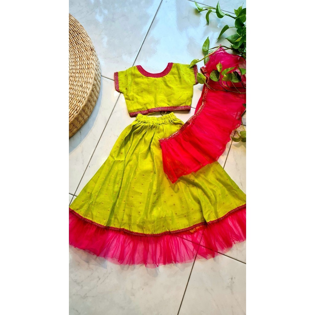 (New Arrival) Aanya kids lehenga /pavadai sattai> | Shopee Malaysia