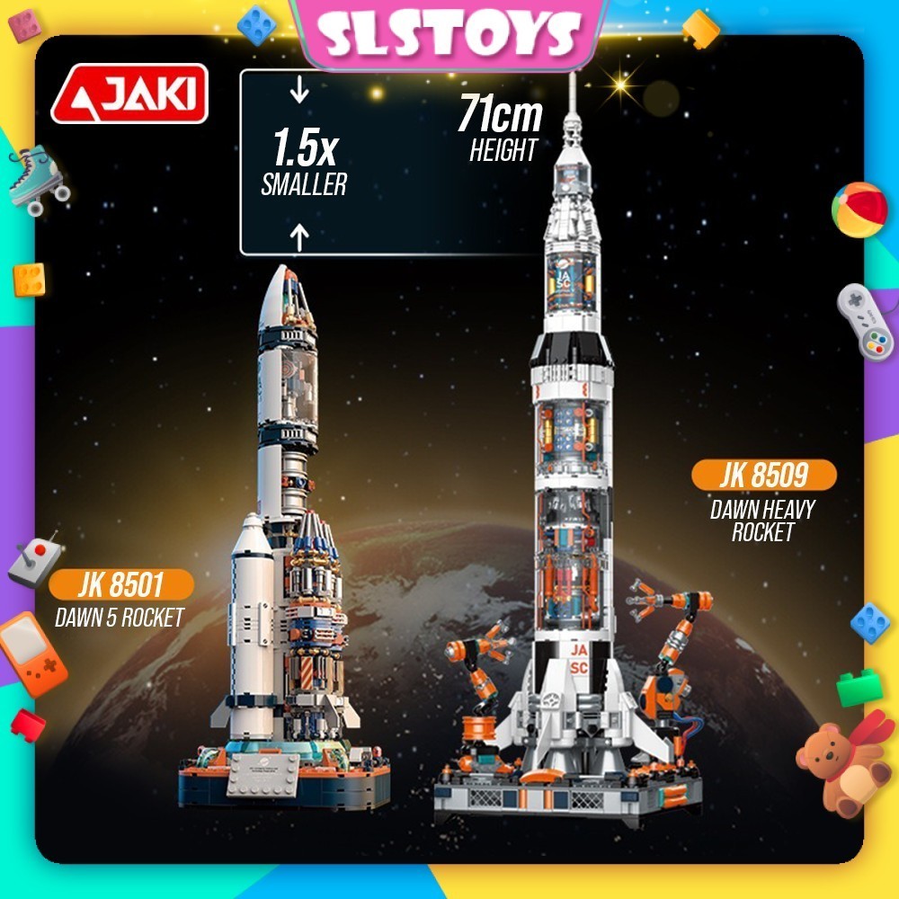 Jaki Block Rocket Launcher Satellite Spaceship Series Space Decoration ...