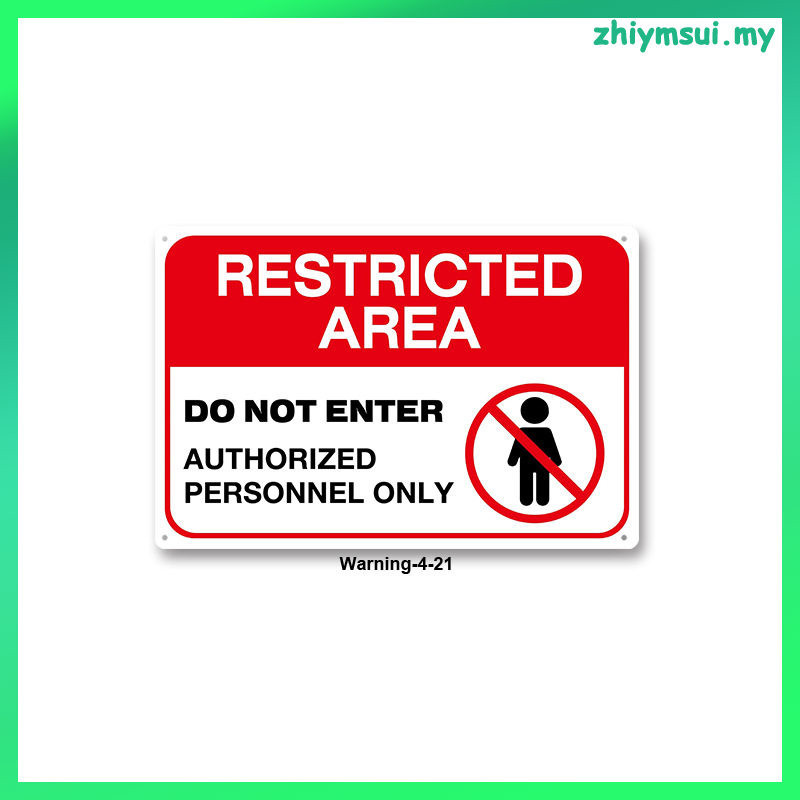 Signs Warning Board Do Not Enter Restricted Area Entry The Iron Office ...