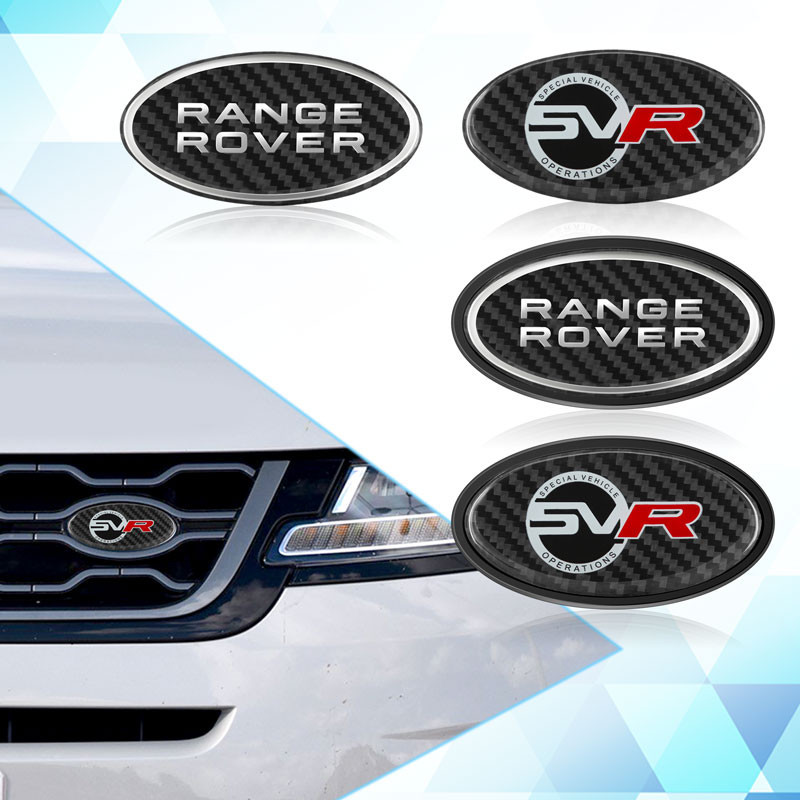 3D SVR Logo Carbon Fiber RANGE ROVER Sticker Emblem Car Trunk Badge ...