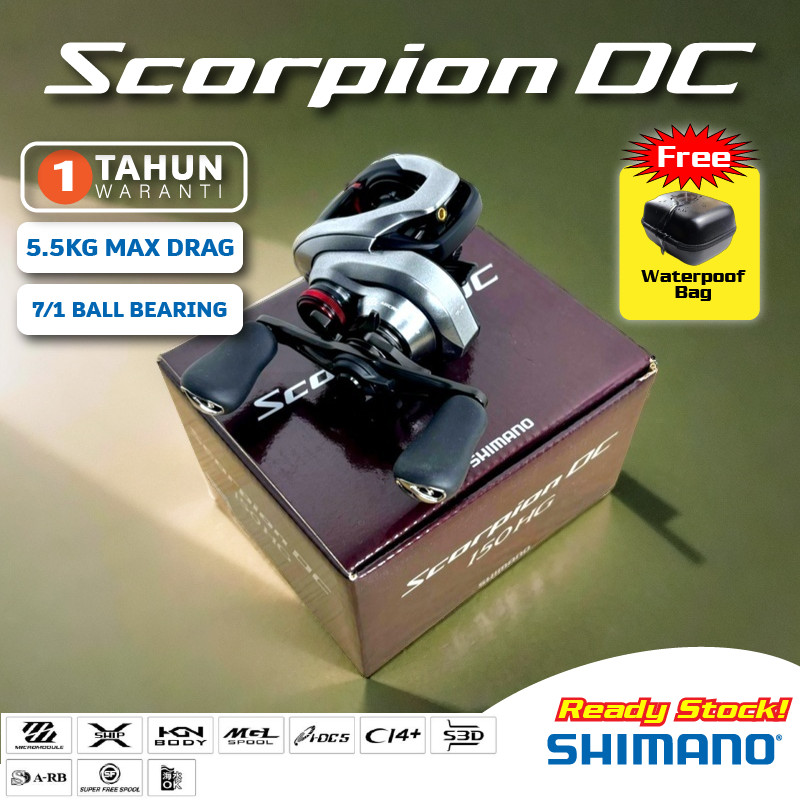 SHIMANO SCORPION DC 21 Baitcasting Reel fishing JDM Japan BC mesin pancing air masin MCM Bantam ...